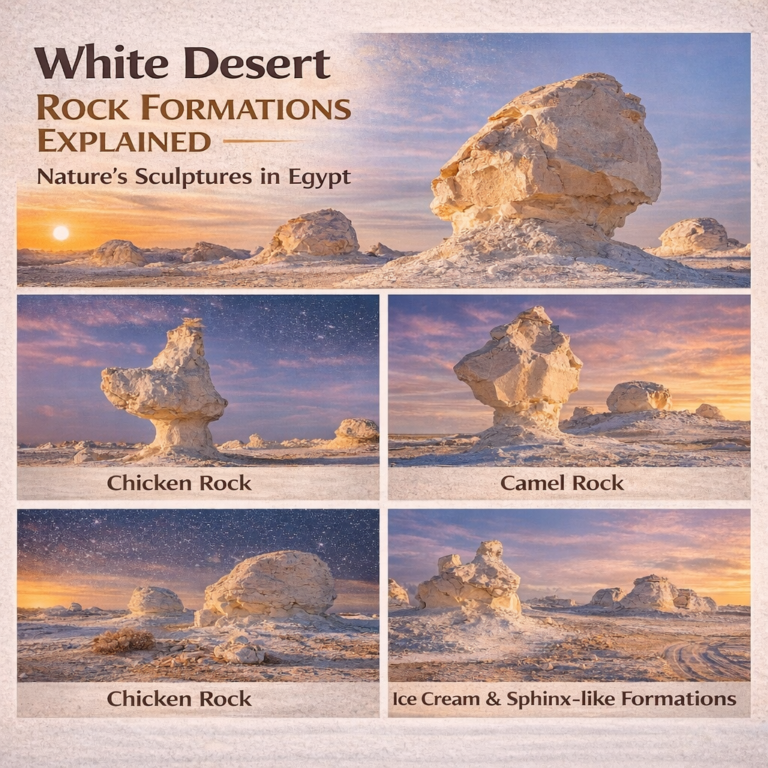 White Desert Rock Formations Explained: Nature’s Sculptures.